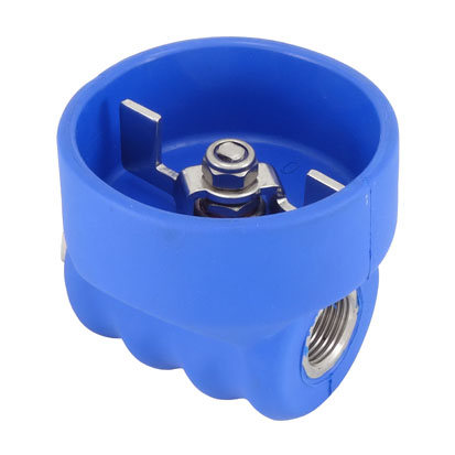 BALR001-B, stainless steel ball valve with rubber protection, blue - AKBO